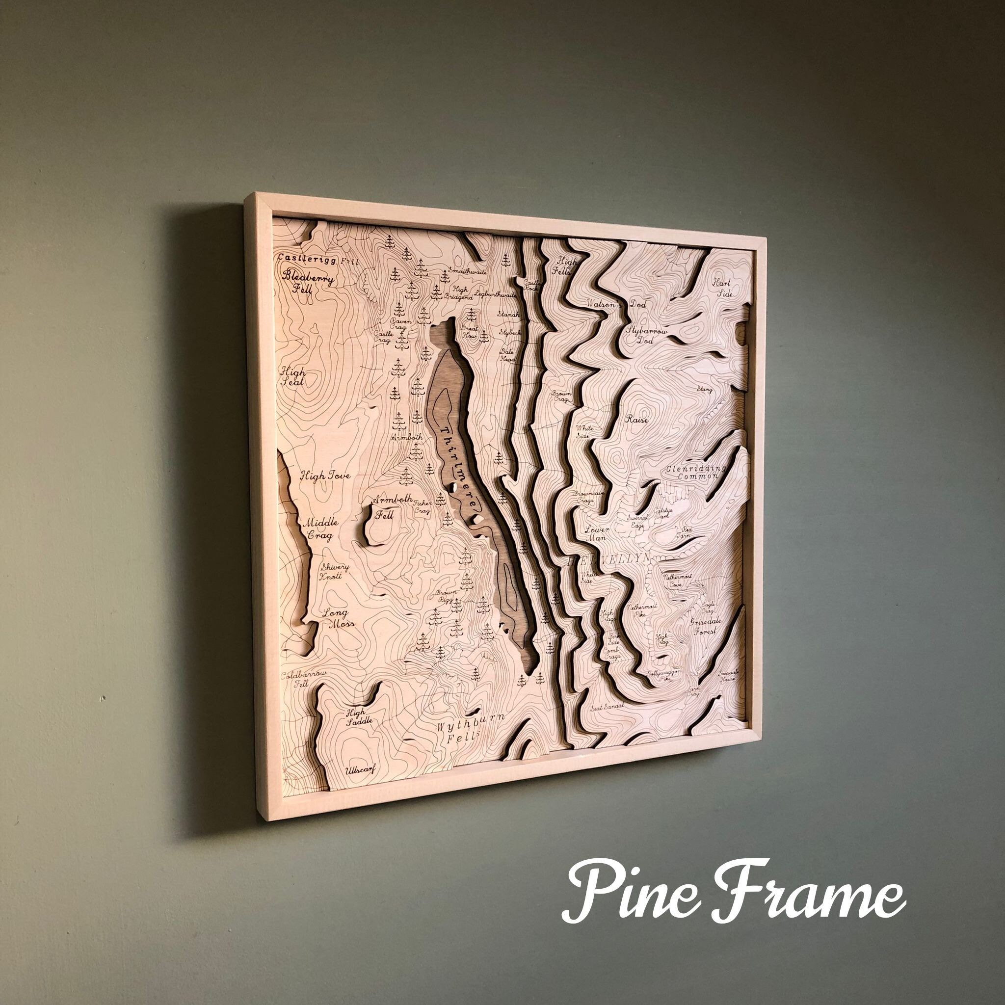 Helvellyn & Thirlmere / Topographic Map / Striding Edge / | Etsy