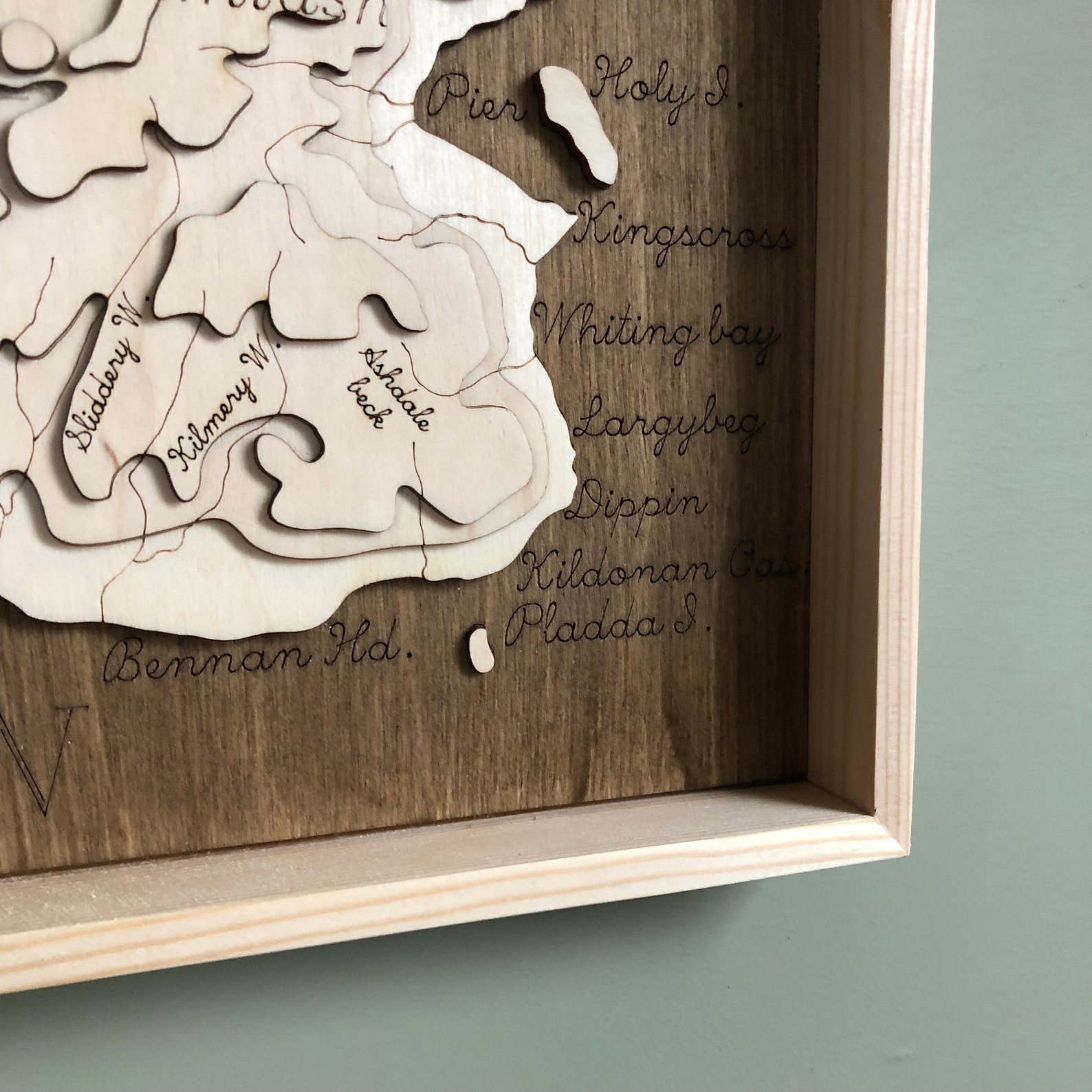 Isle of Arran / Wooden Topographic Map / Lamlash / Goat Fell / - Etsy