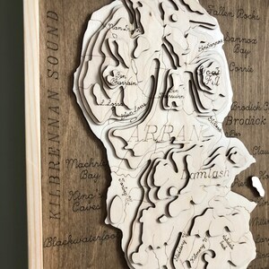Isle of Arran / Wooden Topographic Map / Lamlash / Goat Fell / - Etsy