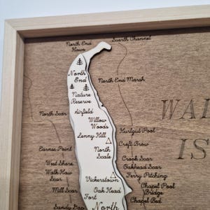 Walney Island Wooden Topographic Map Cumbria Barrow-in-furness Isle of ...