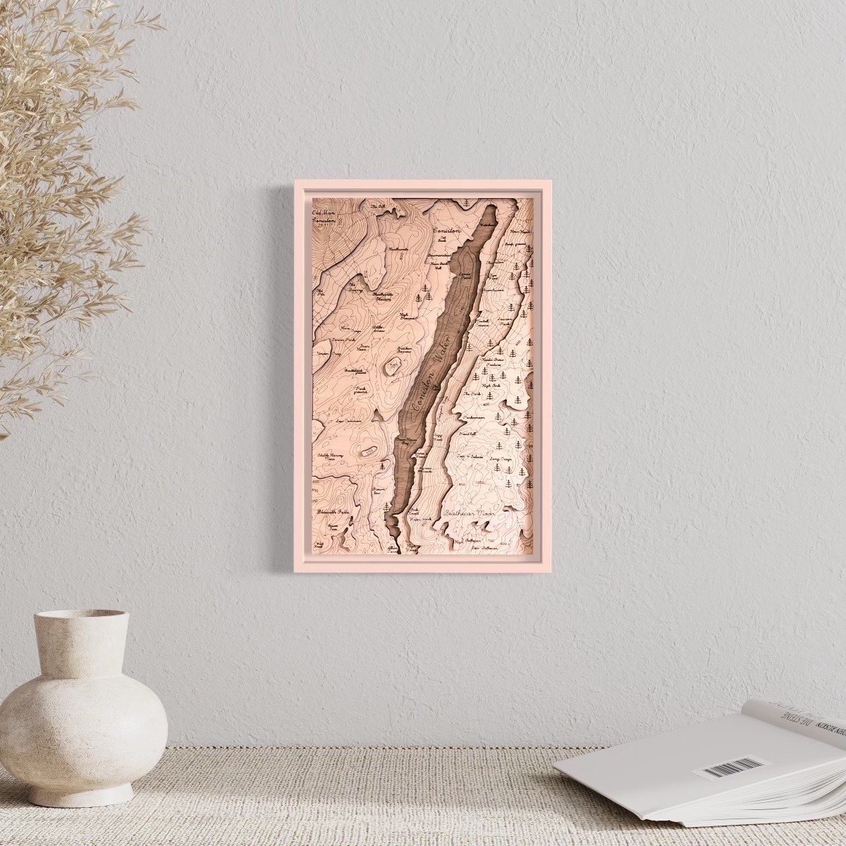 Coniston Water / Wooden Topographic Map / the Old Man of Coniston ...