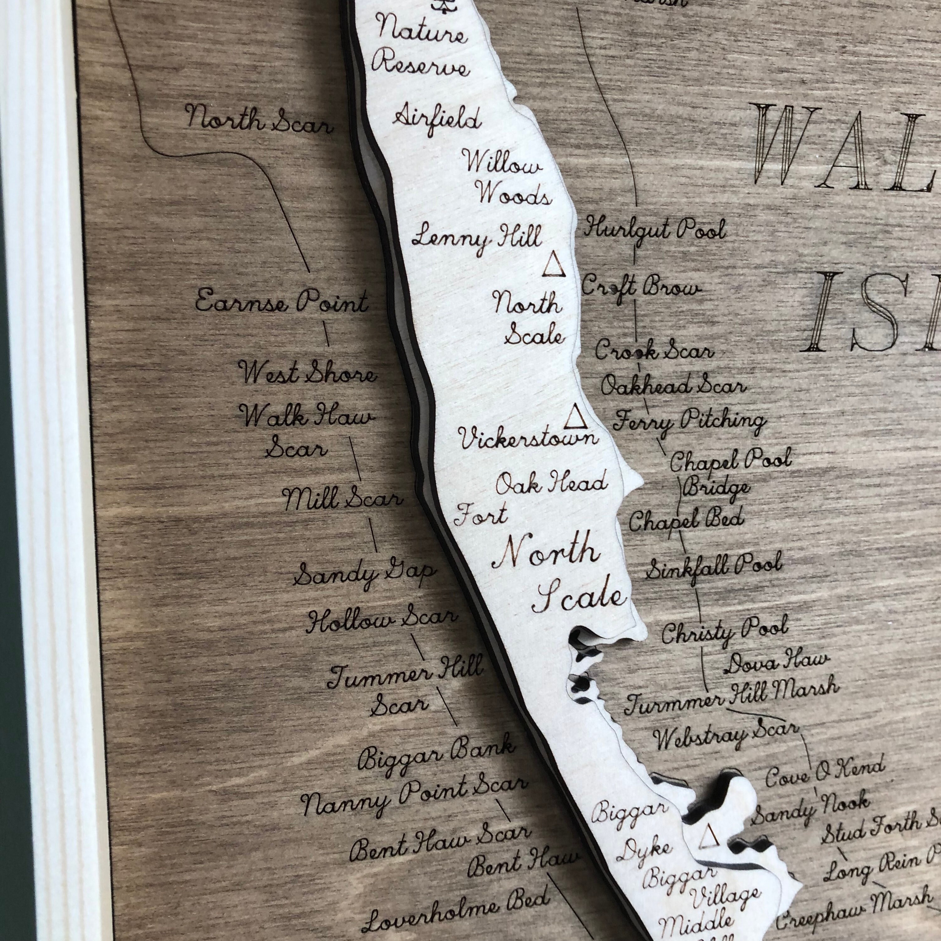 Walney Island Wooden Topographic Map Cumbria Barrow-in-furness | Etsy UK