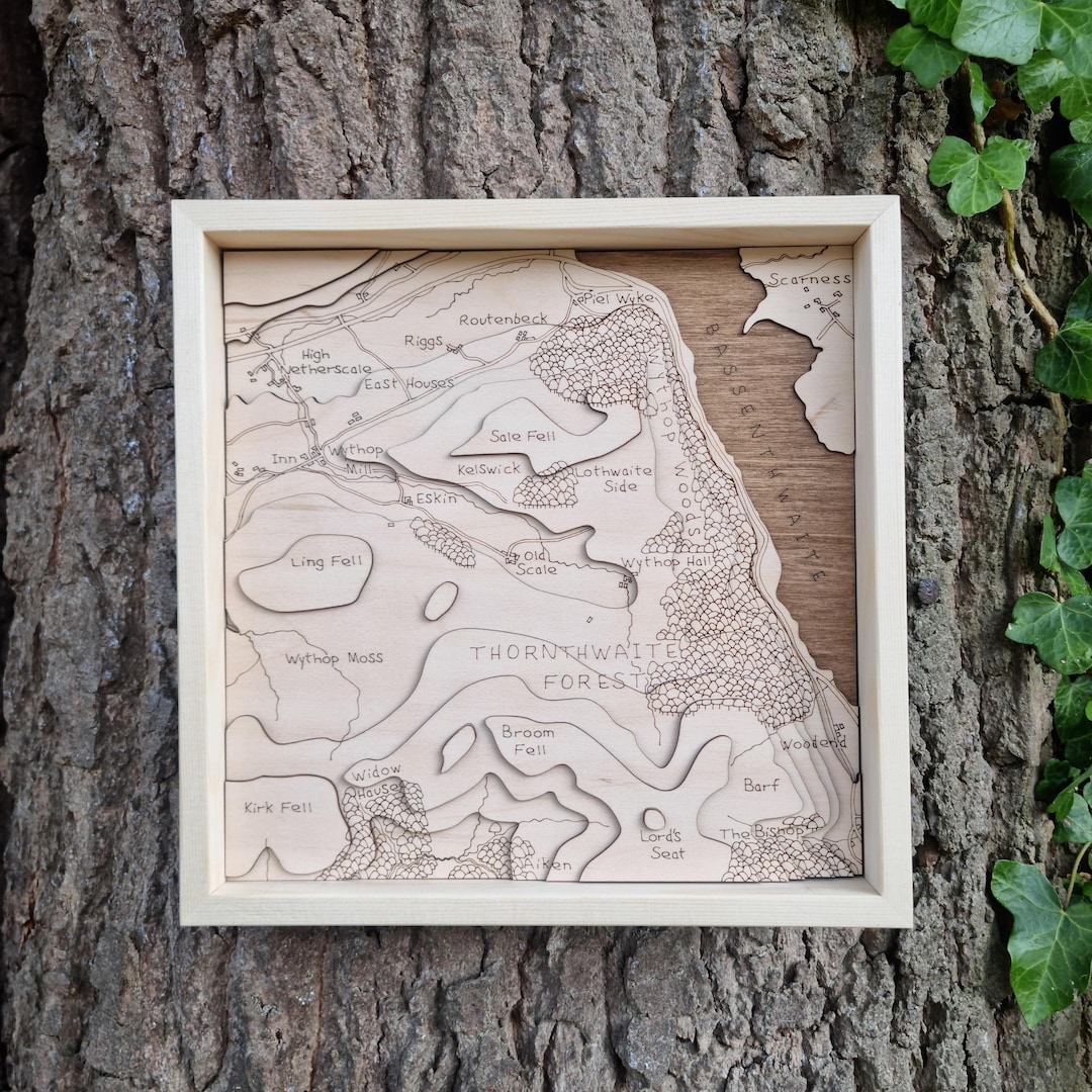 Sale Fell Wooden 3d Map Lor'd Seat Map Kirk Fell Lake District Map of ...