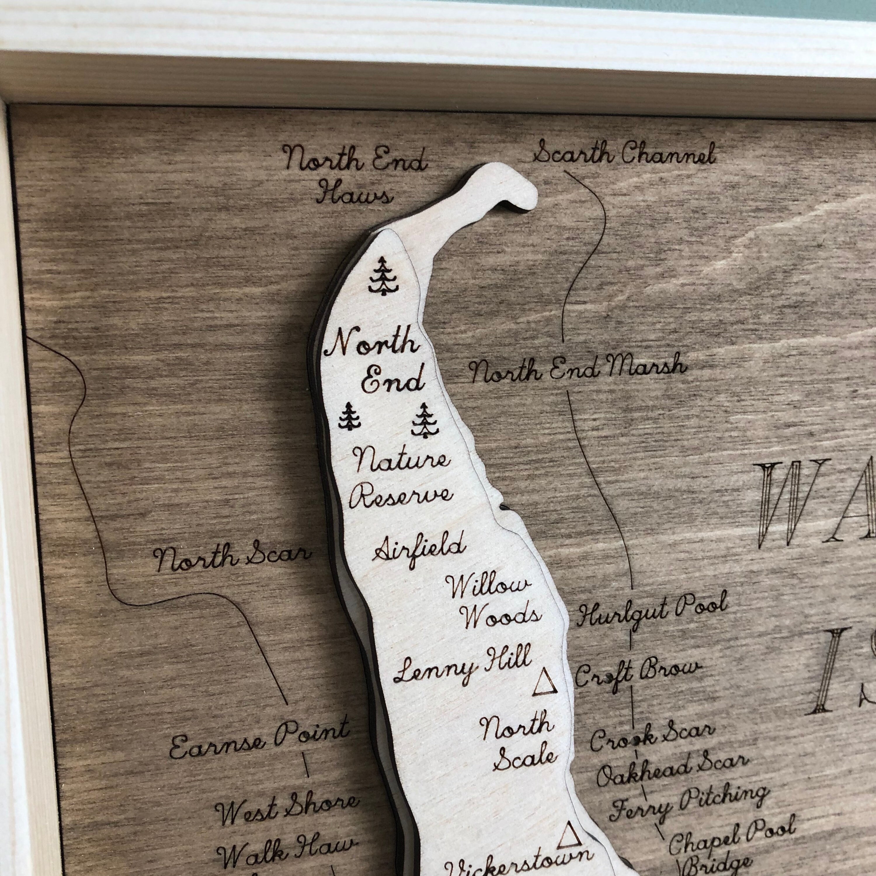 Walney Island Wooden Topographic Map Cumbria Barrow-in-furness | Etsy UK