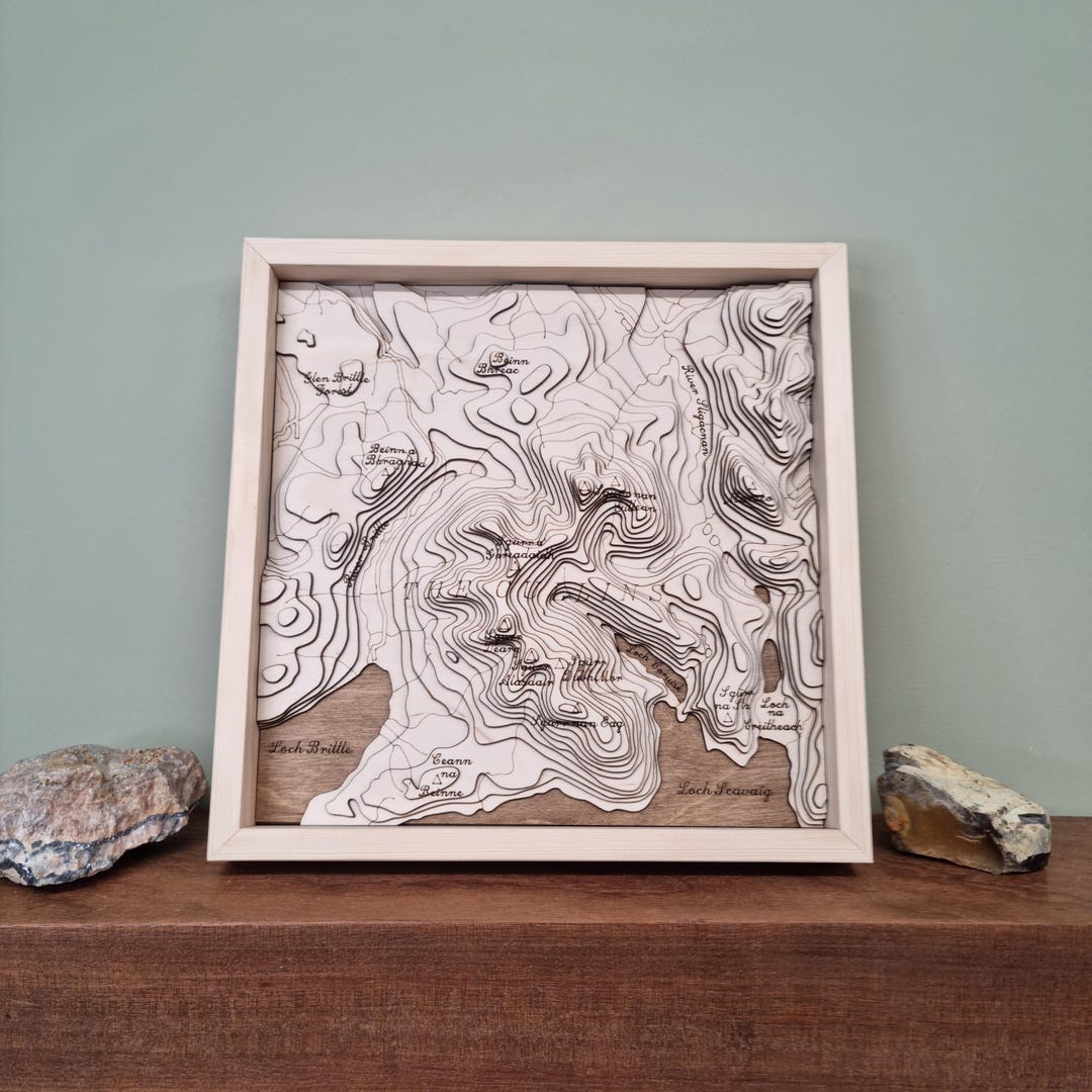 The Cuillins Scotland 3D Map: Isle of Skye Topographic Art - Etsy