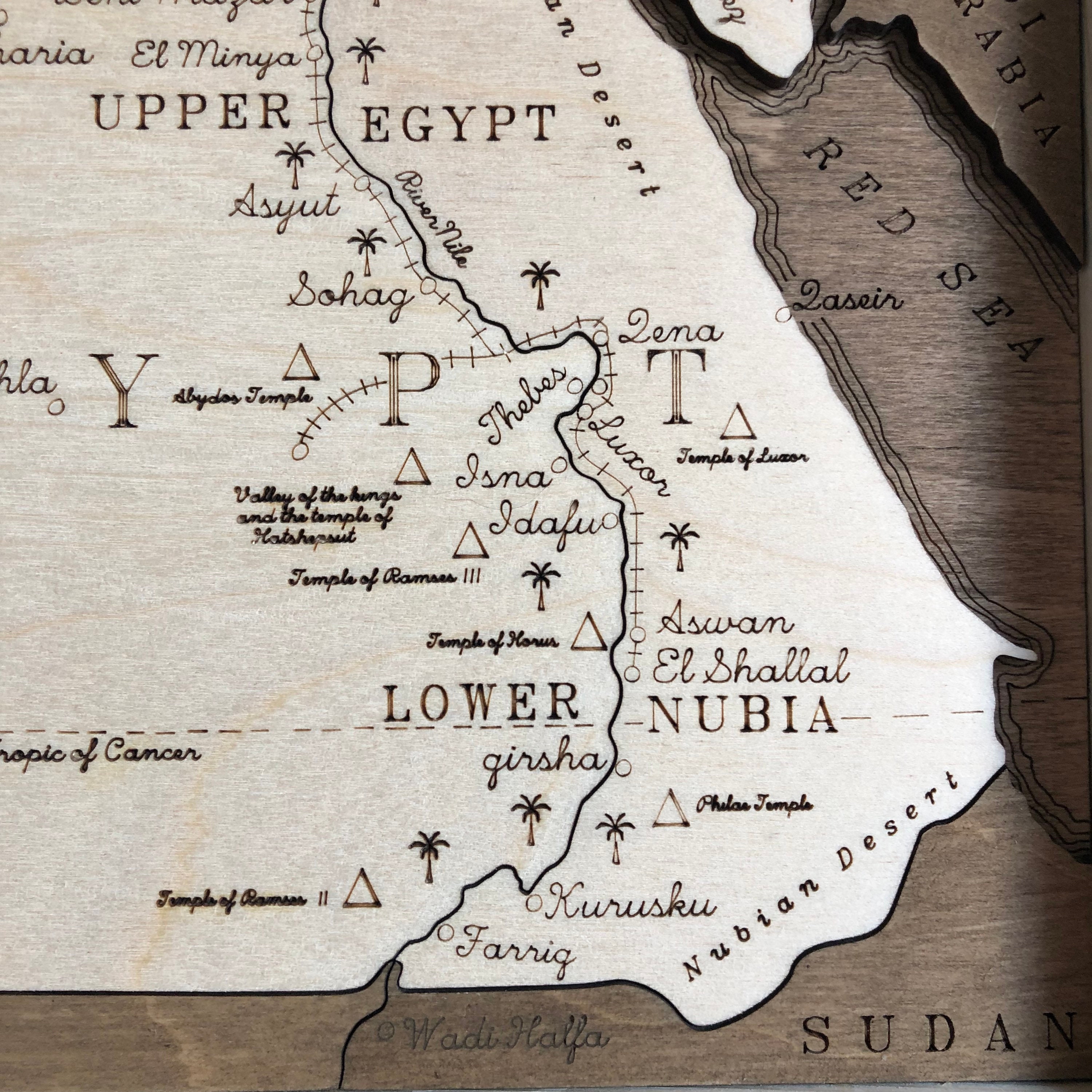 Egypt Wooden Antique Style Handmade Map of Engraved Landmarks - Etsy UK