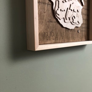 Isle of Arran / Wooden Topographic Map / Lamlash / Goat Fell / - Etsy