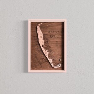 Walney Island Wooden Topographic Map Cumbria Barrow-in-furness Isle of ...