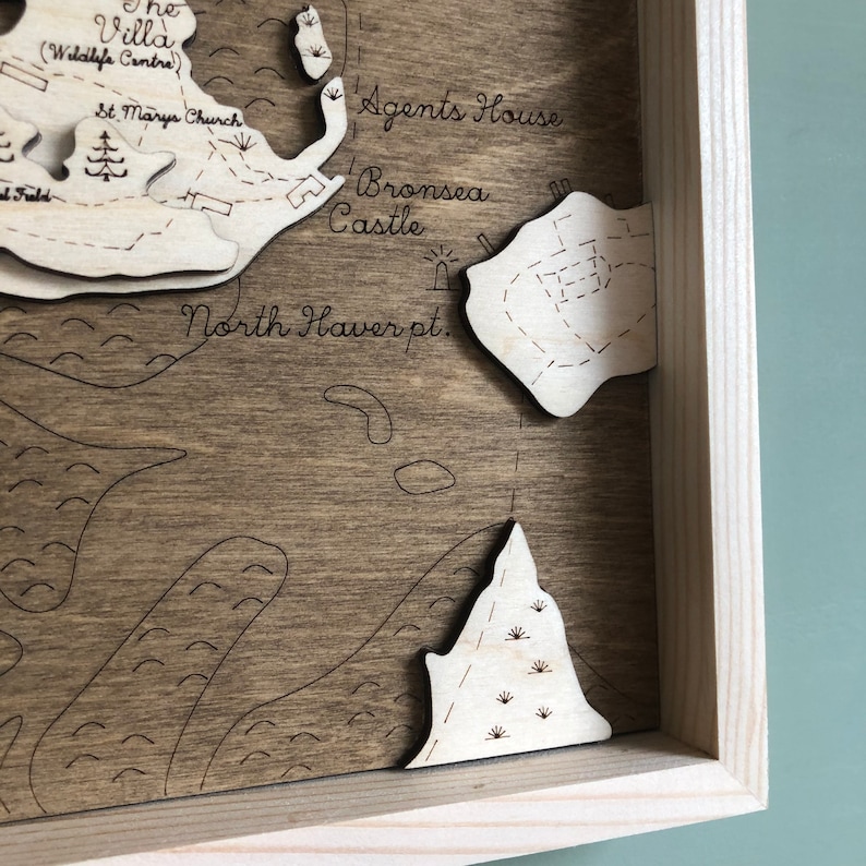 Brownsea Island / Wooden Map / the Villa / Brownsea Campsite / - Etsy UK