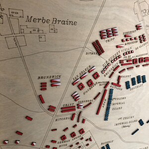 The Battle of Waterloo / Wooden Battle Map / Napoleonic Wars / Seventh ...