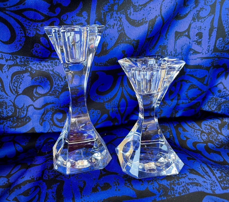 Pair of Villeroy & Boch "crystal Cocktail Club" Candlesticks, Lead ...
