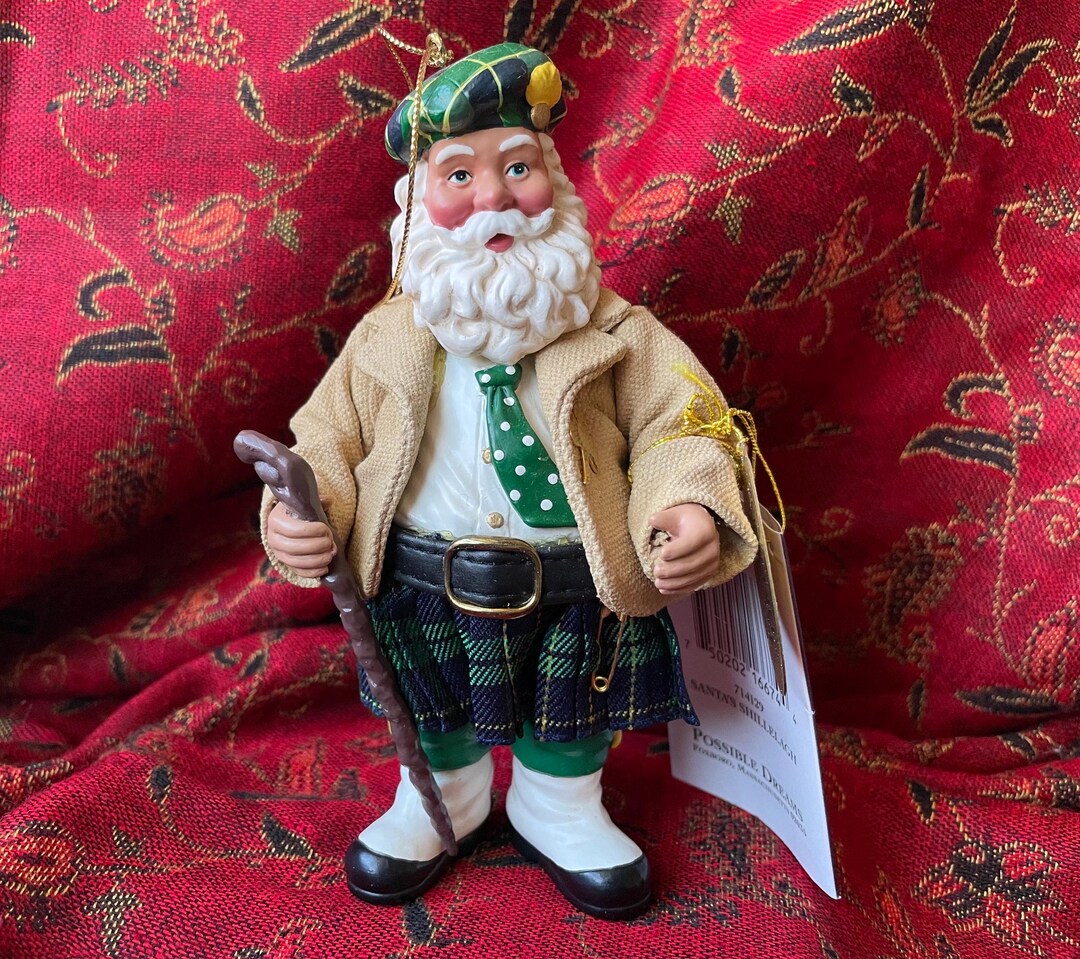 Vintage Clothtique santa's Shillelagh Christmas Ornament, Figurine ...