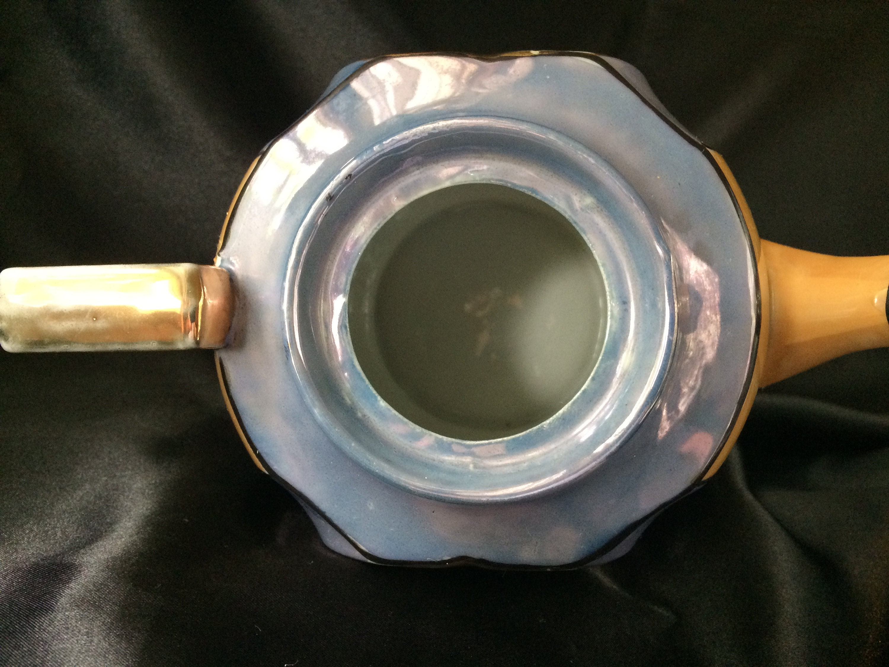 Vintage Takito TT lusterware octagonal teapot in blue and | Etsy
