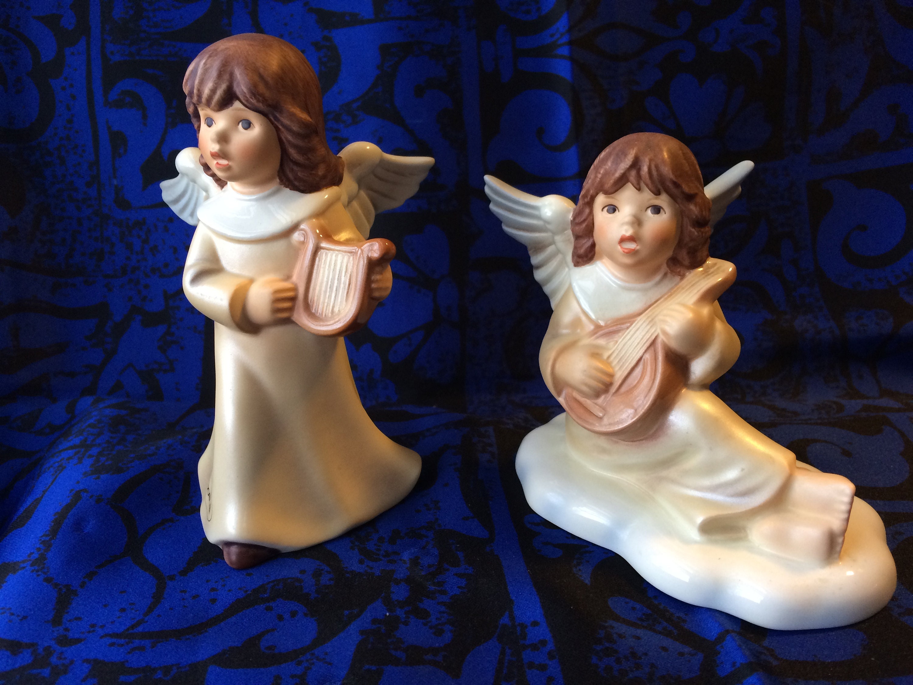 Pair of Goebel Weihnacht Christmas angel musicians Goebel | Etsy