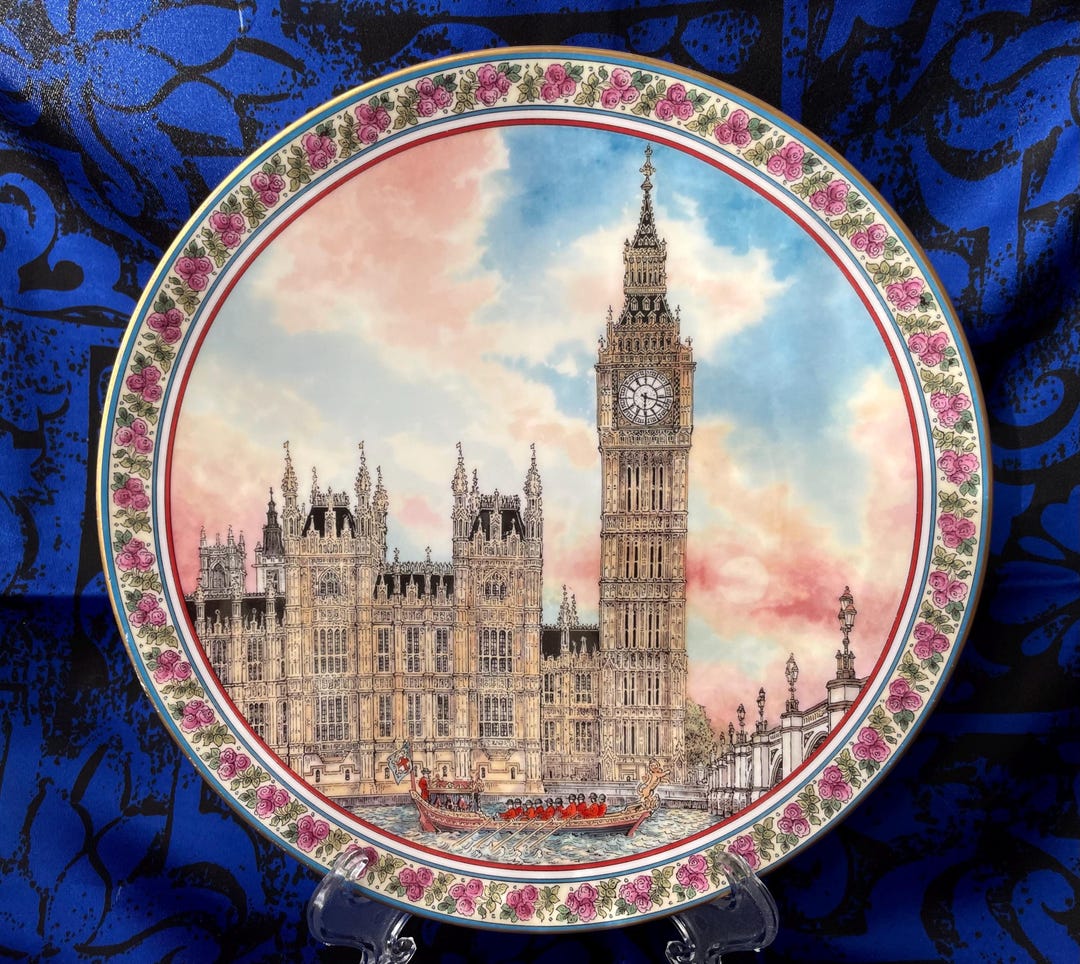 Vintage "big Ben" Royal Worcester Porcelain Plate, Artist Sue Scullard ...