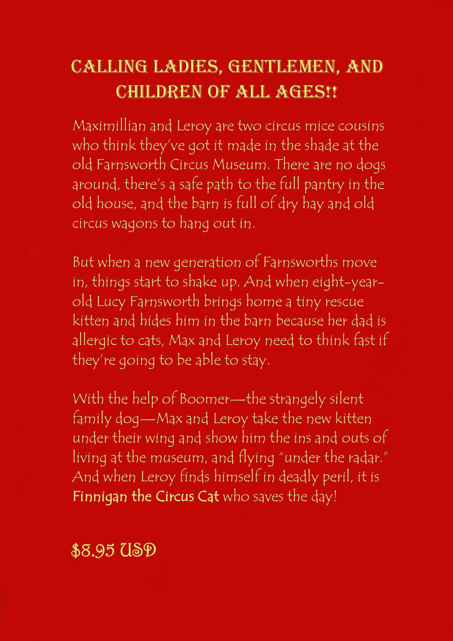 Personalized Autographed Copy of Finnigan the Circus Cat - Etsy