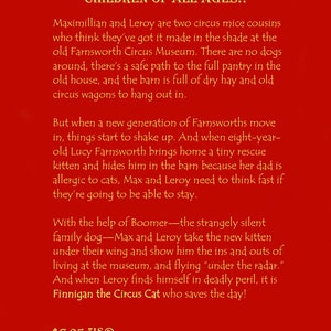 Personalized Autographed Copy of Finnigan the Circus Cat Children's ...
