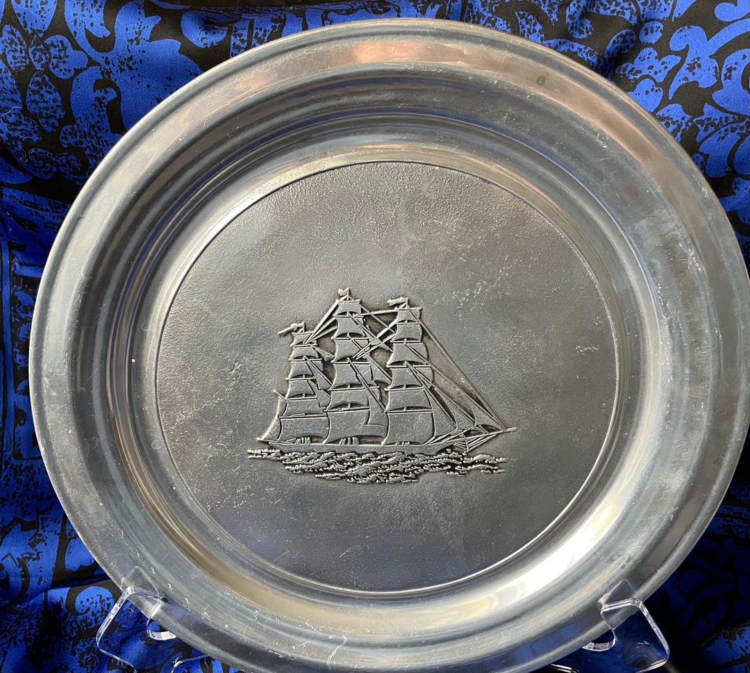 Wilton Pewter Clipper Ship Plate, Sailing, Trade, History, Tall Ship ...