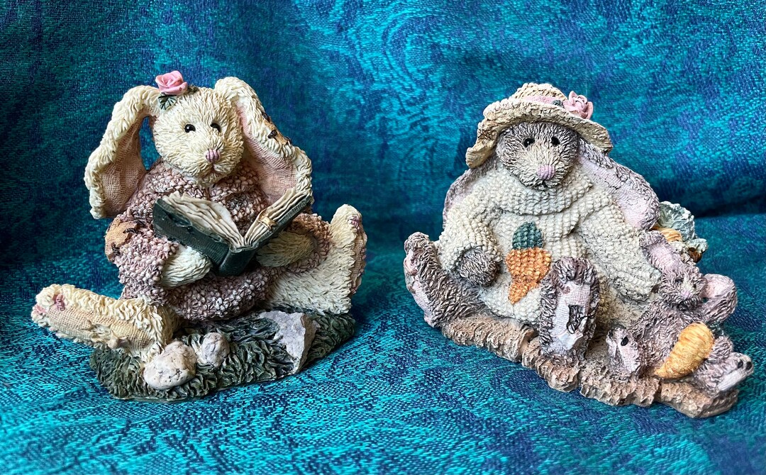 Adorable Pair of Boyds Bears and Friends Bunny Figurines, Rabbits ...