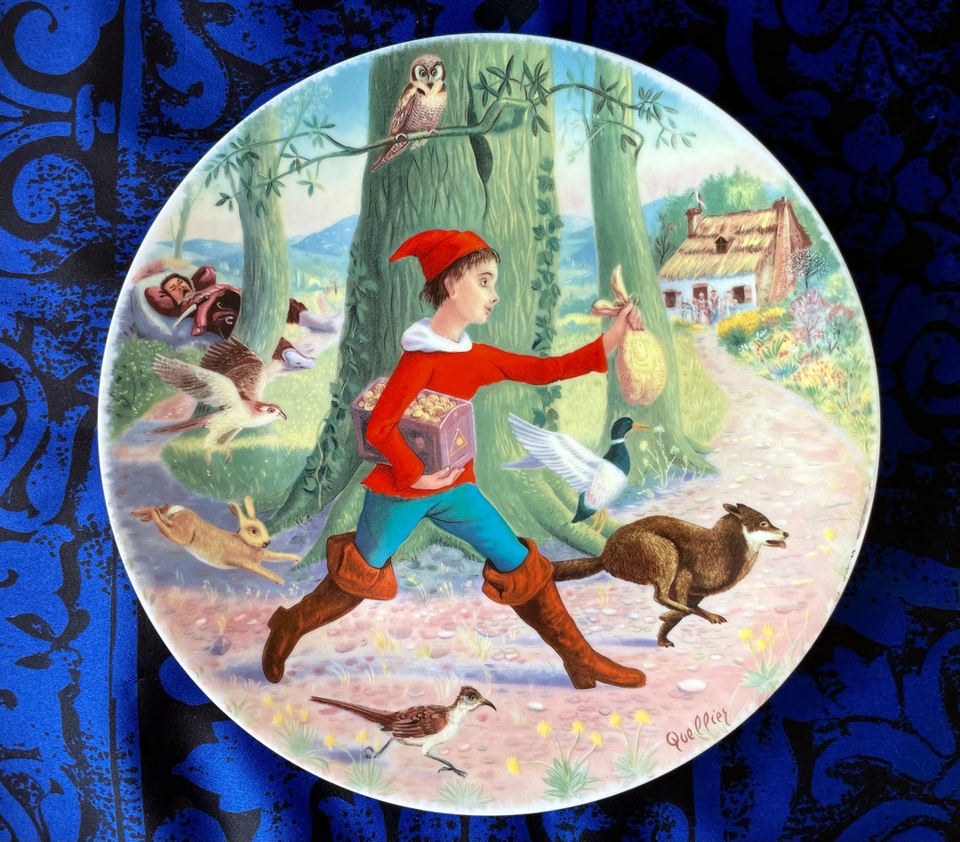 French Fairy Tale “tom Thumb” Plate, Limoges Porcelain, France, Charles ...