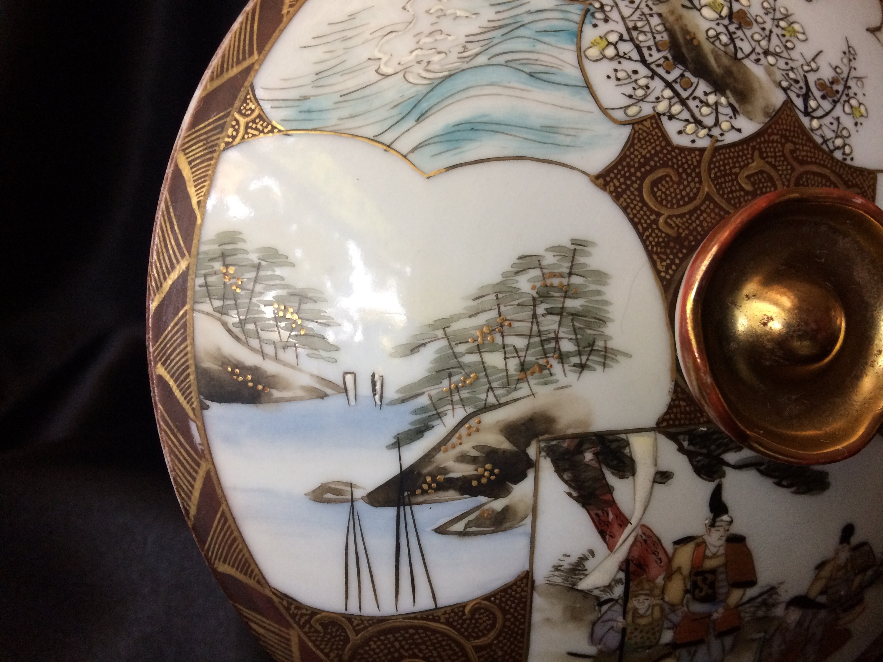 Lavishly decorated Japanese hand painted Kutani lidded rice | Etsy