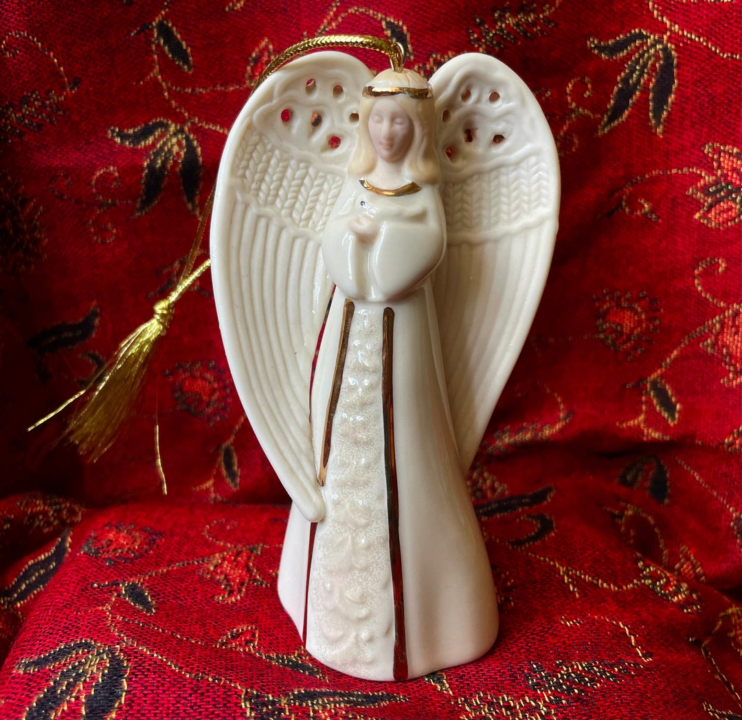 Lenox angel of Peace Porcelain Christmas Ornament, Figurine, Gold and ...