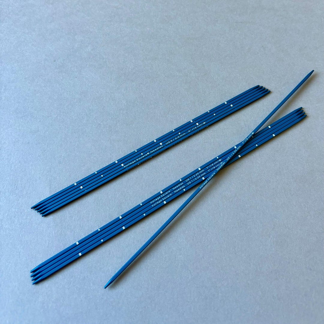 Blue Kollage Square Dpns, Double Pointed Knitting Needle Set 4 Sided - Etsy