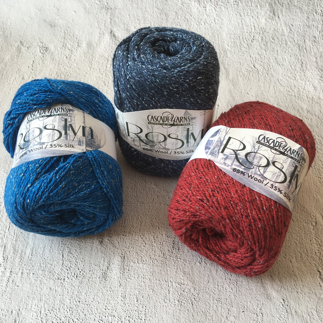 Roslyn Cascade Yarns 06 Deep Red 07 Dark Denim 09 Bright - Etsy