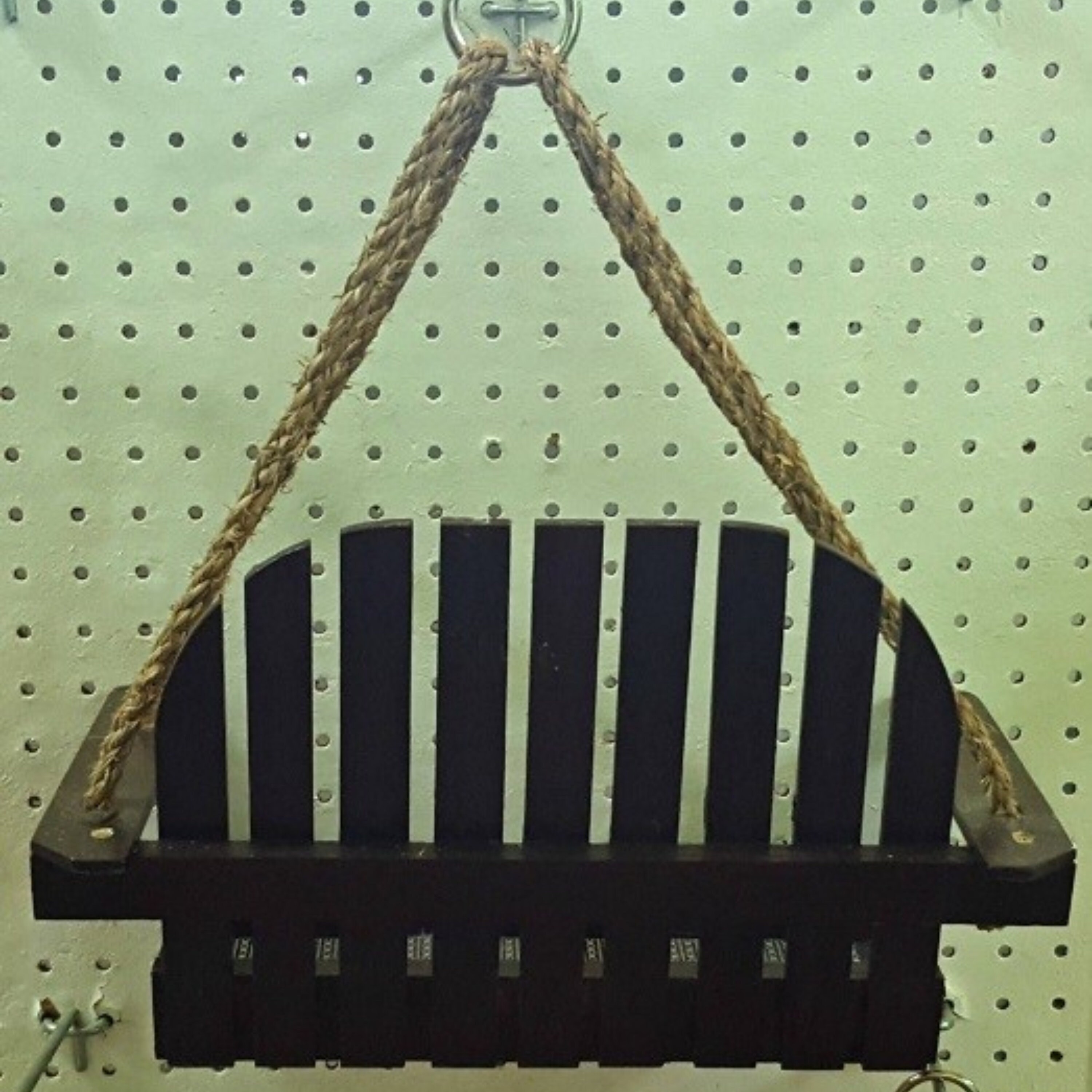 Wooden Hanging Brown Bird Feeder Bench Swing Seat Seed Garden ...