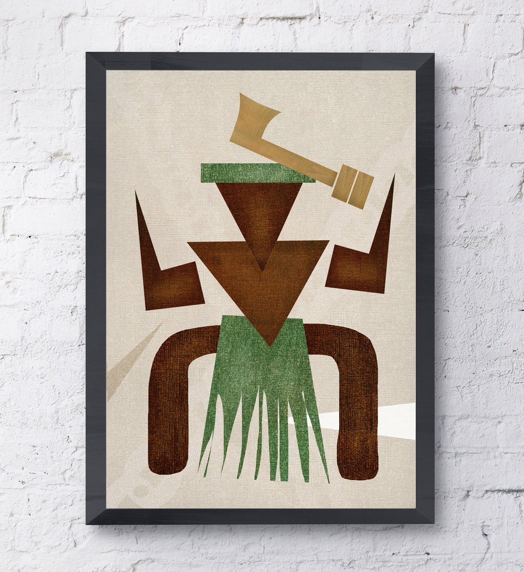 Orisha Art Oggun Modern Illustration Watercolor and Digital - Etsy