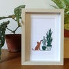 Swimming Bengal Tiger Illustration, Cyanotype Print, Simple Wall Art ...