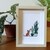 Swimming Bengal Tiger Illustration, Cyanotype Print, Simple Wall Art ...