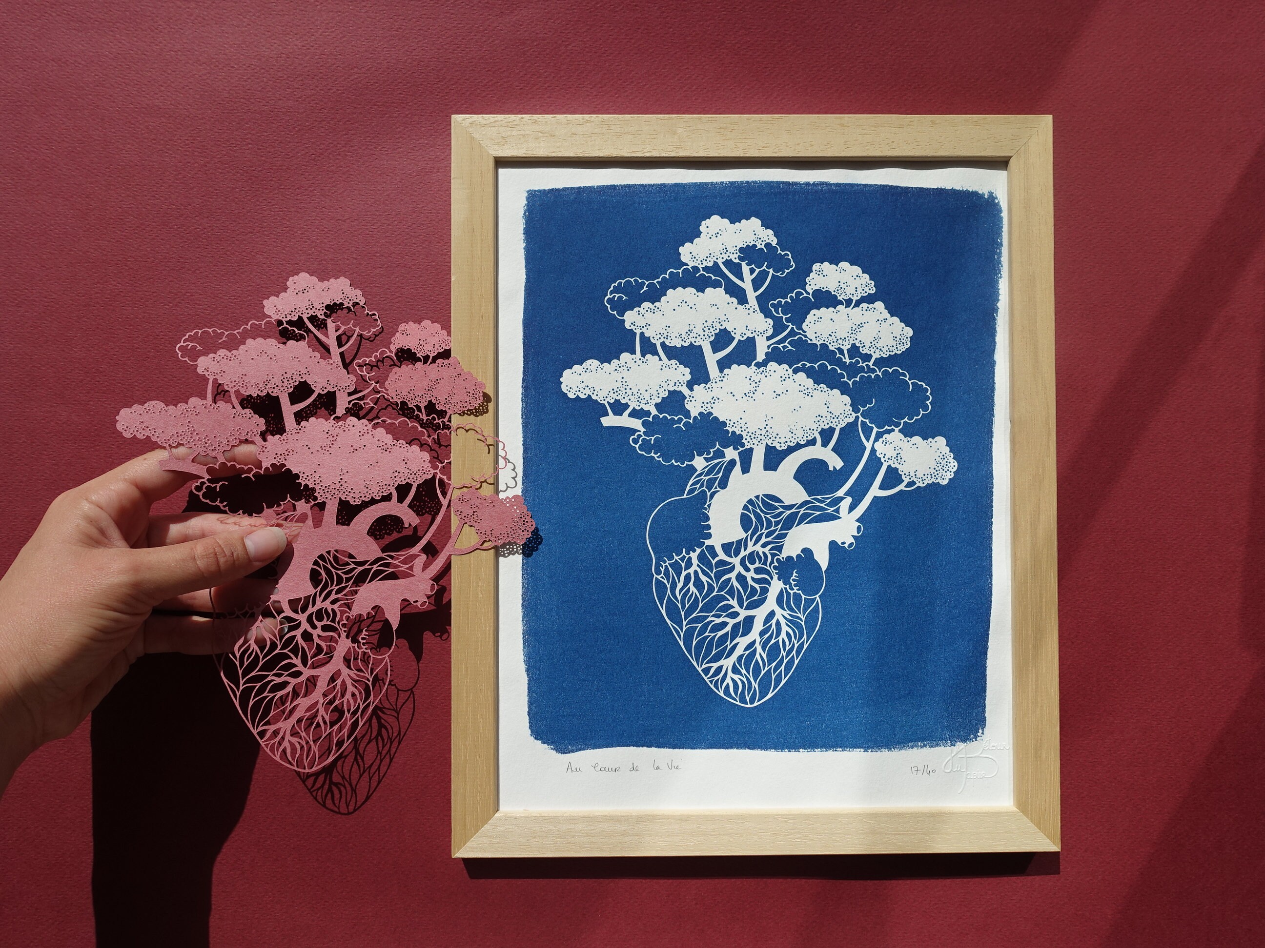 Original Cyanotype, Tree of Life Wall Art, Heart Anatomy Art, Nurse ...