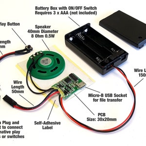 Talking Products MP3 Sound Chip Module 4MB Memory Create | Etsy
