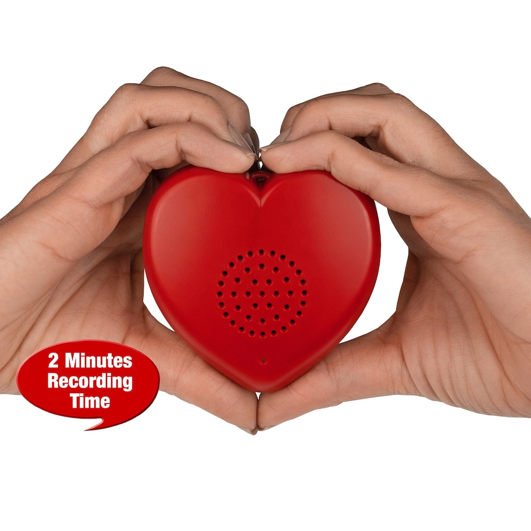 Talking Heart Voice Recorder: 2 Minute Sound Button - Etsy