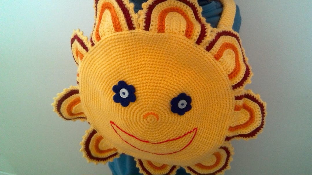 Crocheted Flower Backpack Bag - Etsy