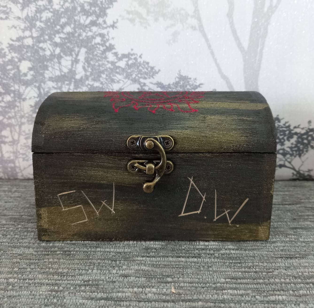 Supernatural Demon Protection Symbol Box. Black Blue and | Etsy