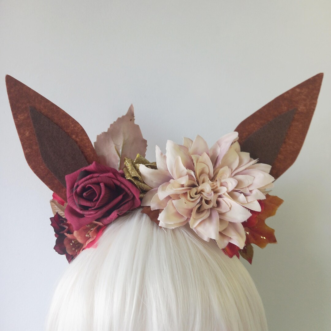 Eeveelutions Ears Eevee Headpiece, Headdress, Flower Crown, Cosplay ...