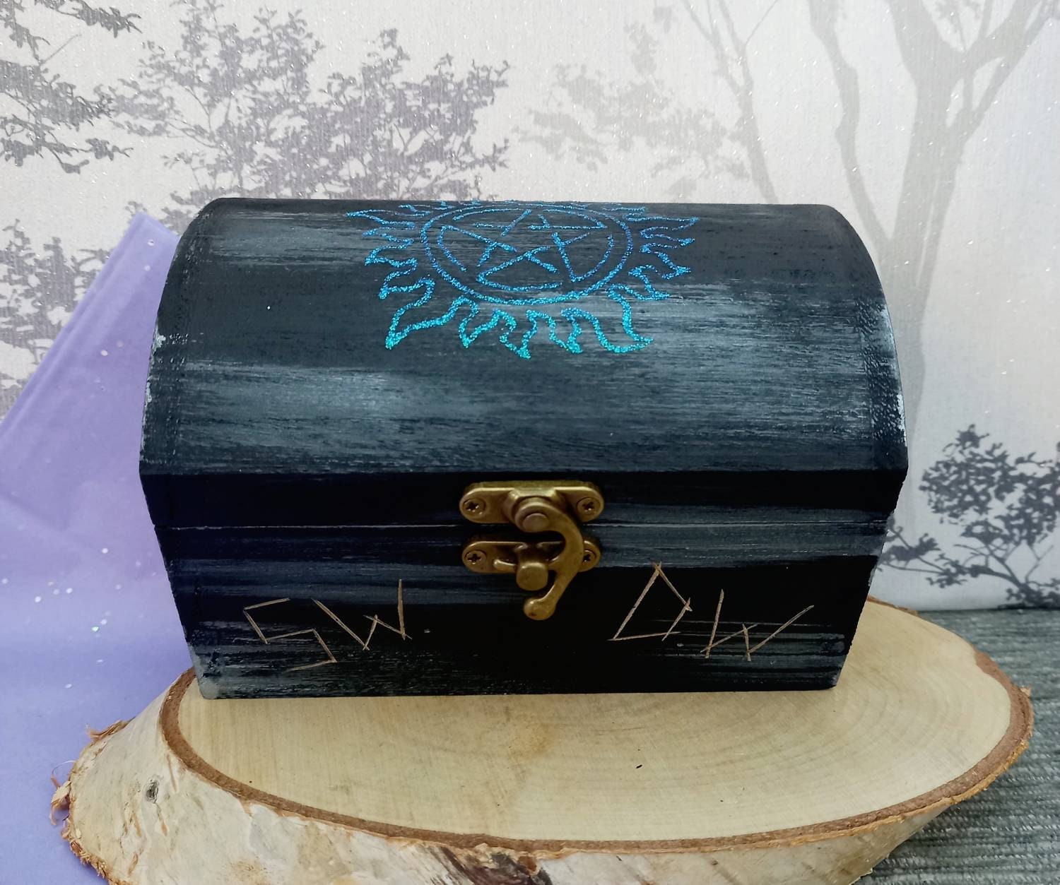 Supernatural Demon Protection Symbol Box. Black and Silver - Etsy