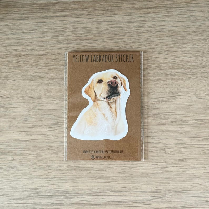 Yellow Labrador Sticker: Waterproof Vinyl Sticker - Etsy UK