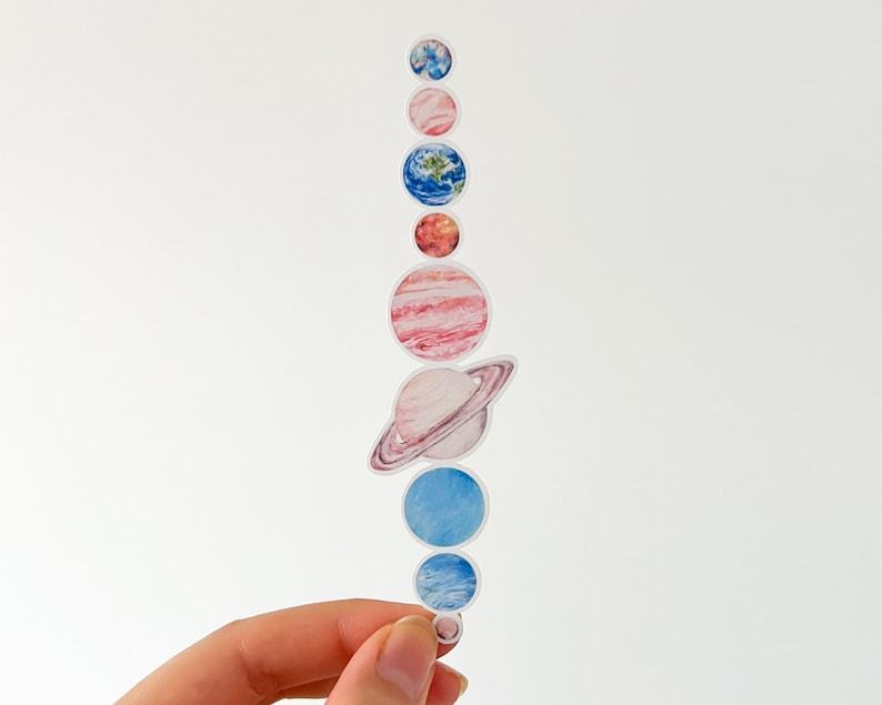 Planets Sticker Solar System Sticker Bottle Sticker Laptop Sticker ...