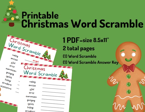 Christmas Word Scramble Answers