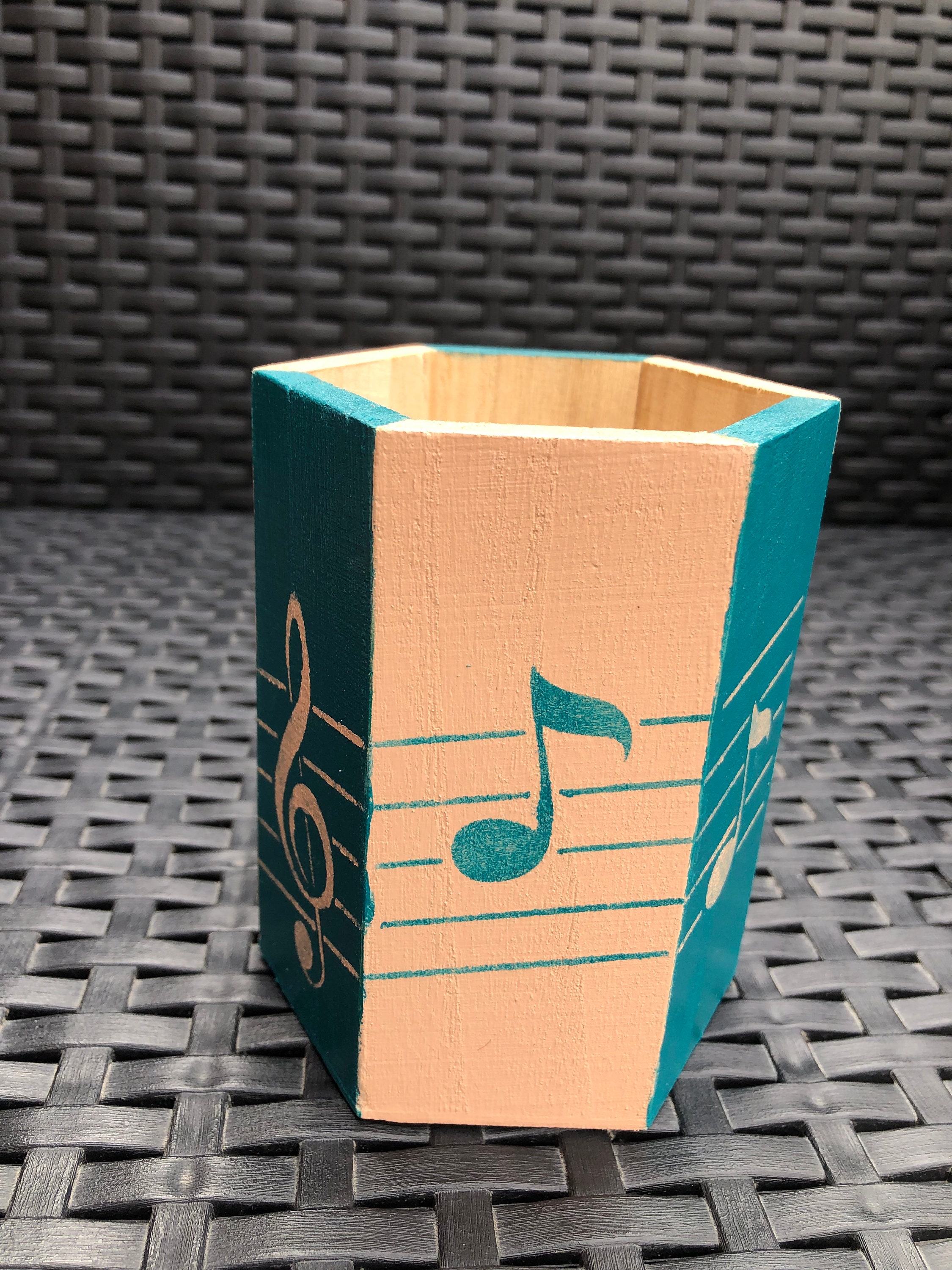 POT A CRAYONS octogonal note de musique - Etsy France