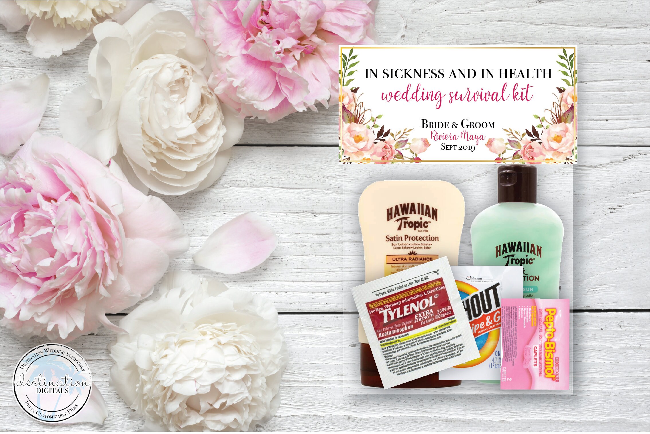 Wedding Recovery Kit Bag and Topper Wedding Survival Kit Bag | Etsy