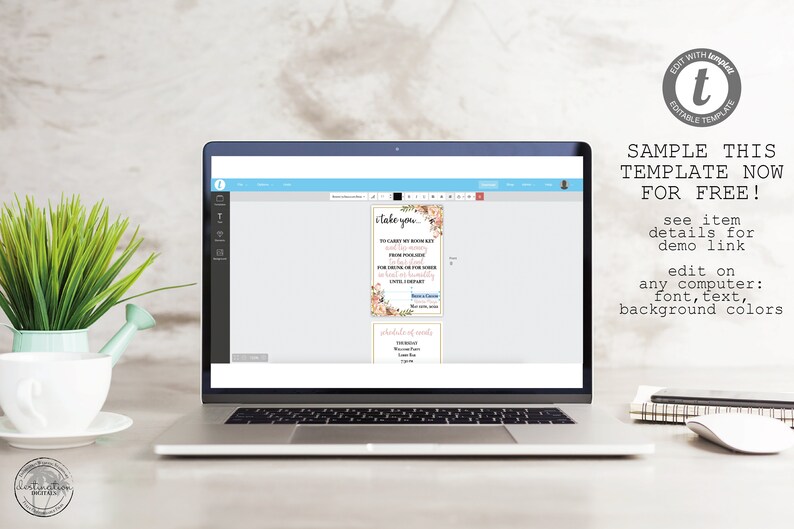 Destination Wedding Room Key Holder Wedding Itinerary Card - Etsy