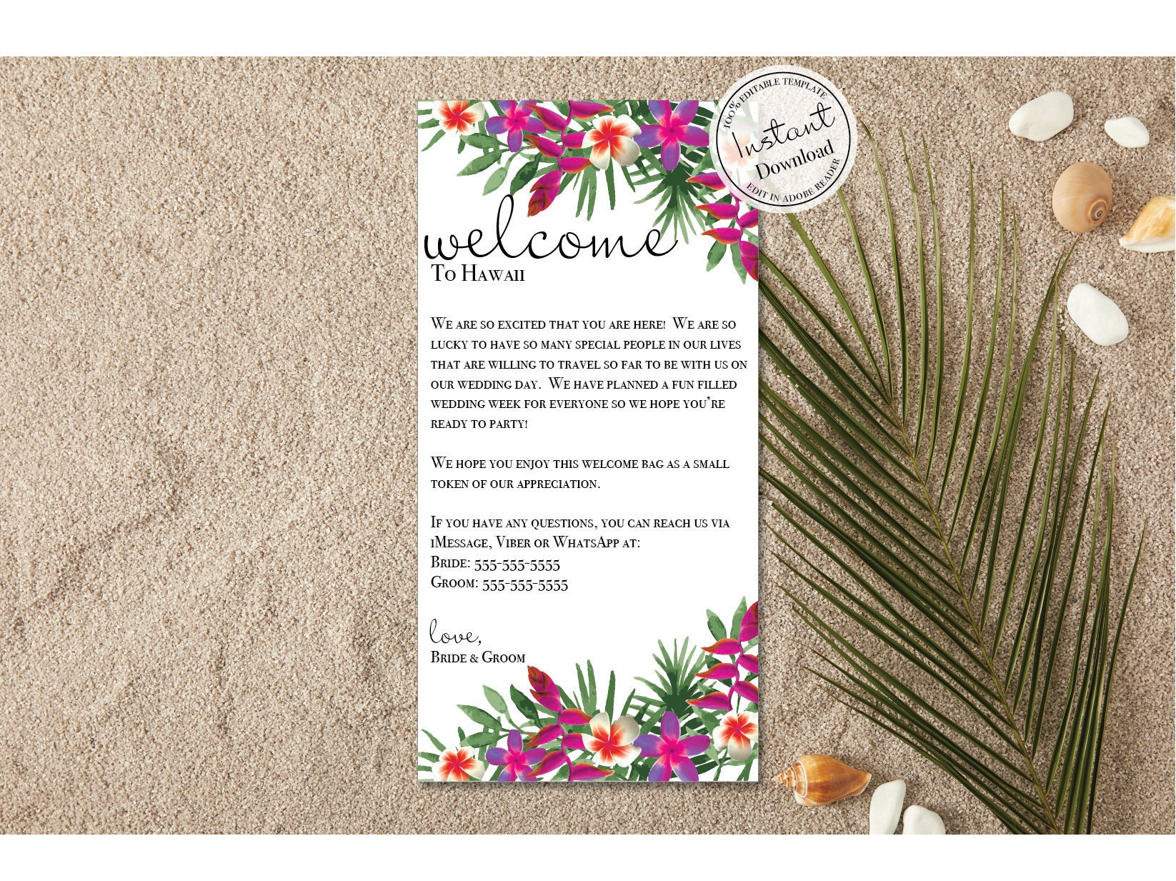 Destination Wedding Welcome Letter Wedding Welcome Letter | Etsy