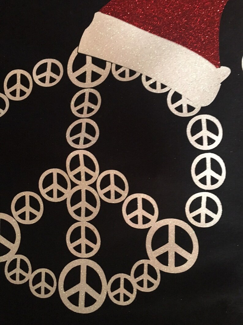 Christmas Shirt Peace Peace Sign Christmas Santa Shirt | Etsy