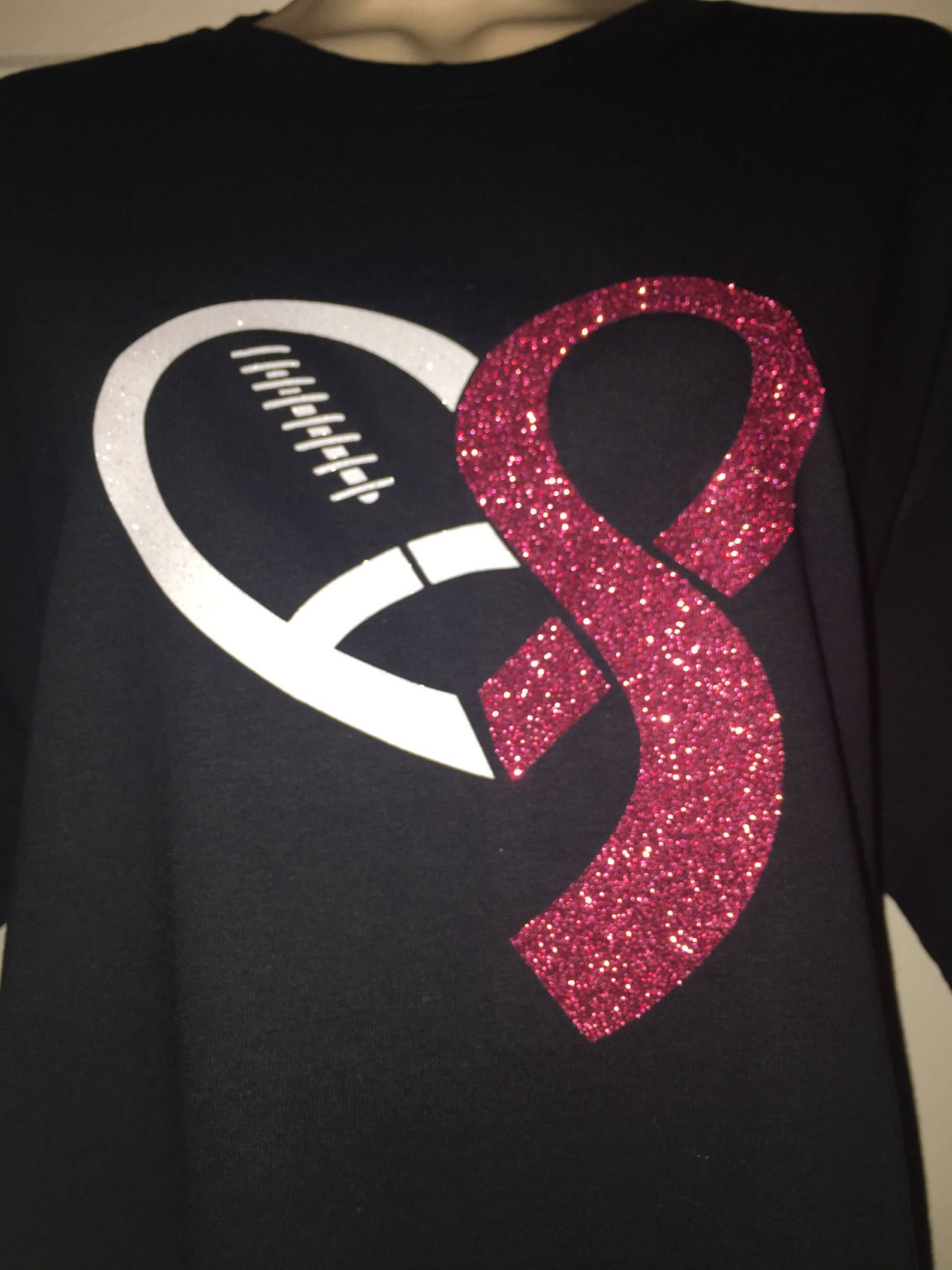 Football Breast Cancer T-shirt cancer awareness pink ribbon | Etsy