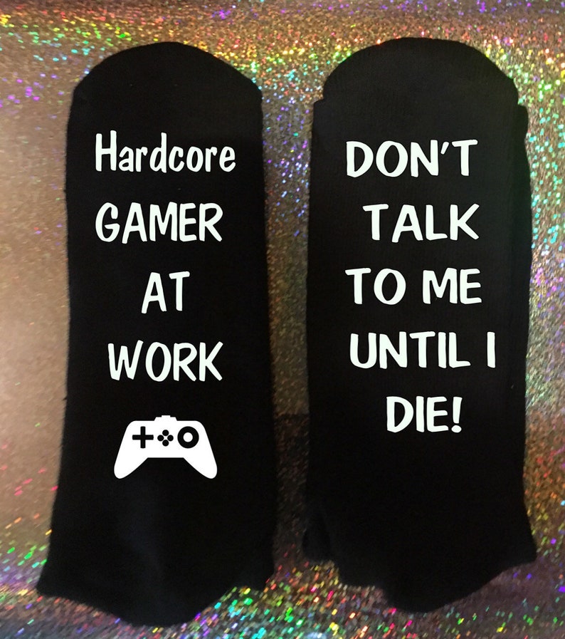 Gamer socks gamer gift novelty socks gaming socks funny | Etsy