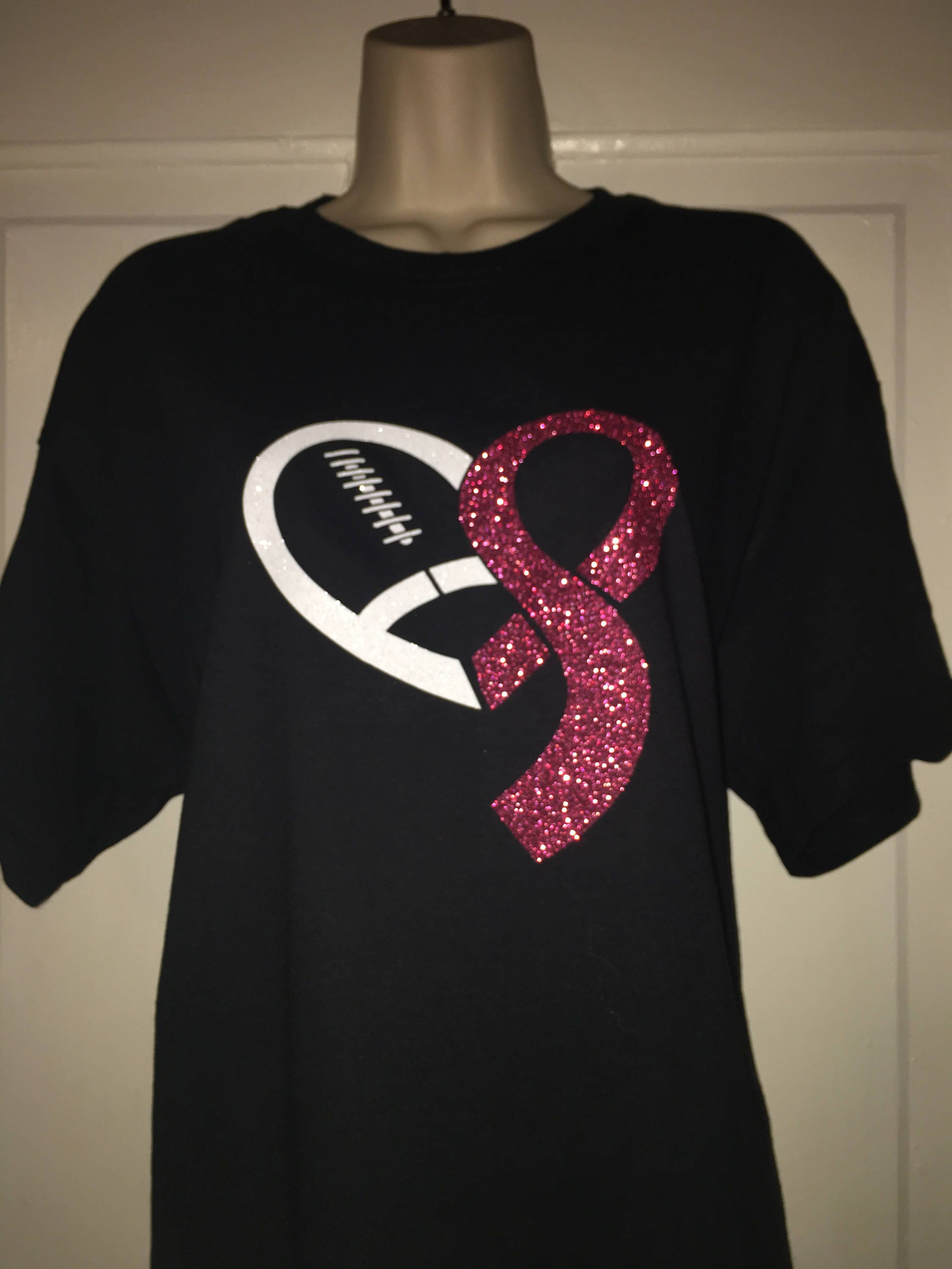 Football Breast Cancer T-shirt cancer awareness pink ribbon | Etsy